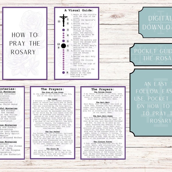 Rosary Printable - Etsy