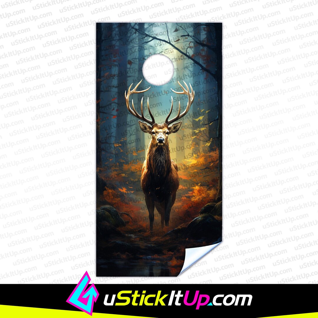 CORN HOLE Board Decal Nature Deer in Forest Buck Big Rack - Etsy