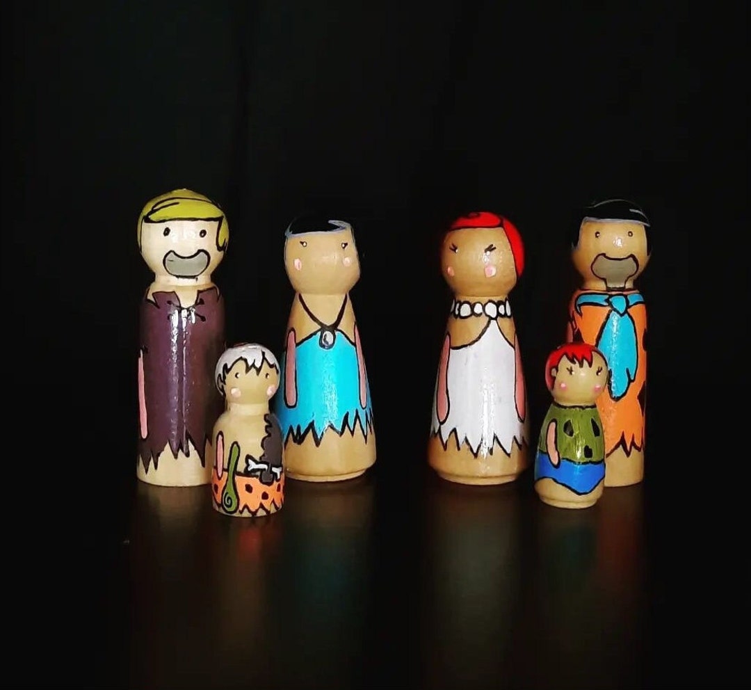 Peg Dolls Famous Wooden Dolls Decorated by Hand - Etsy