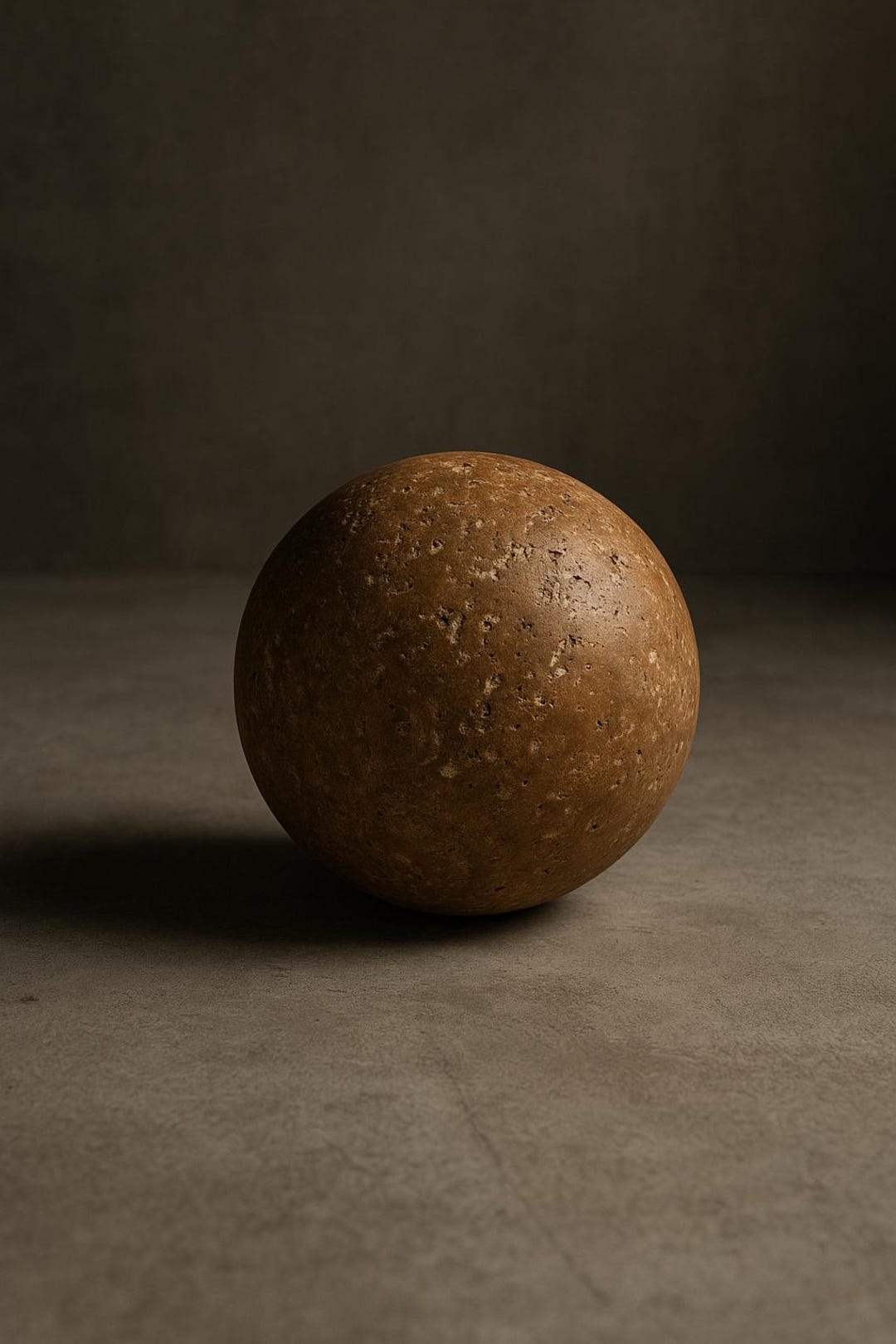 Brown Travertine Sphere, Marble Orbs, Natural Stone Sculpture, Handmade ...