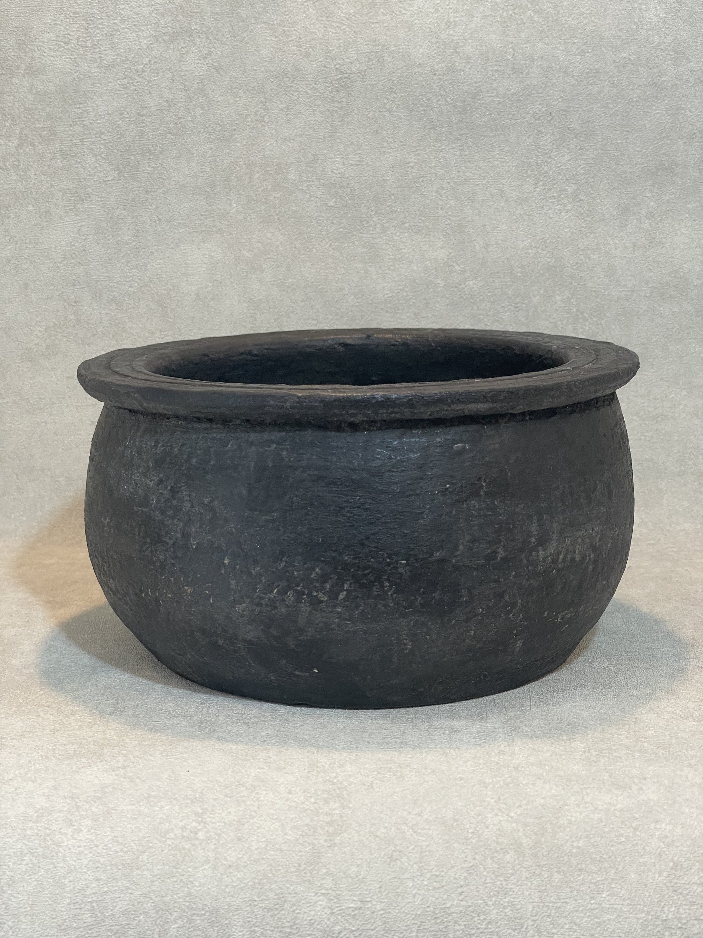 Black Rustic Unglazed Terracotta Pot, Aged Clay Decorative Pot - Etsy