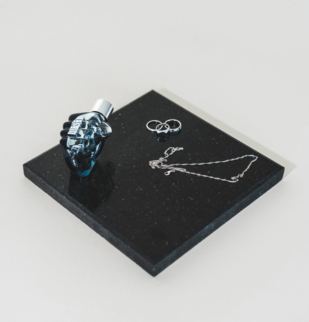 Granite Square Jewelry Display Stand, Natural Stone Black Tray - Etsy