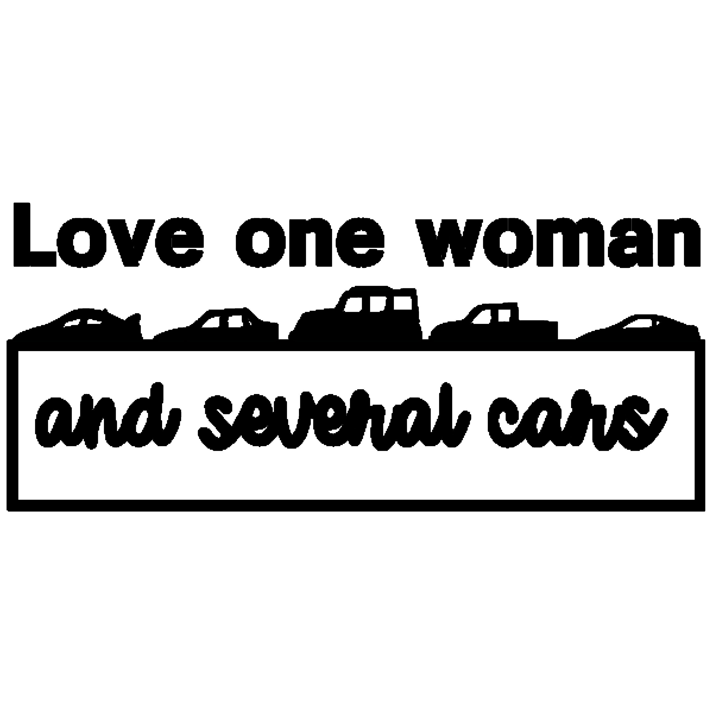 Love One Woman and Several Cars SVG JPG PNG Shirt Car Guy Girl - Etsy