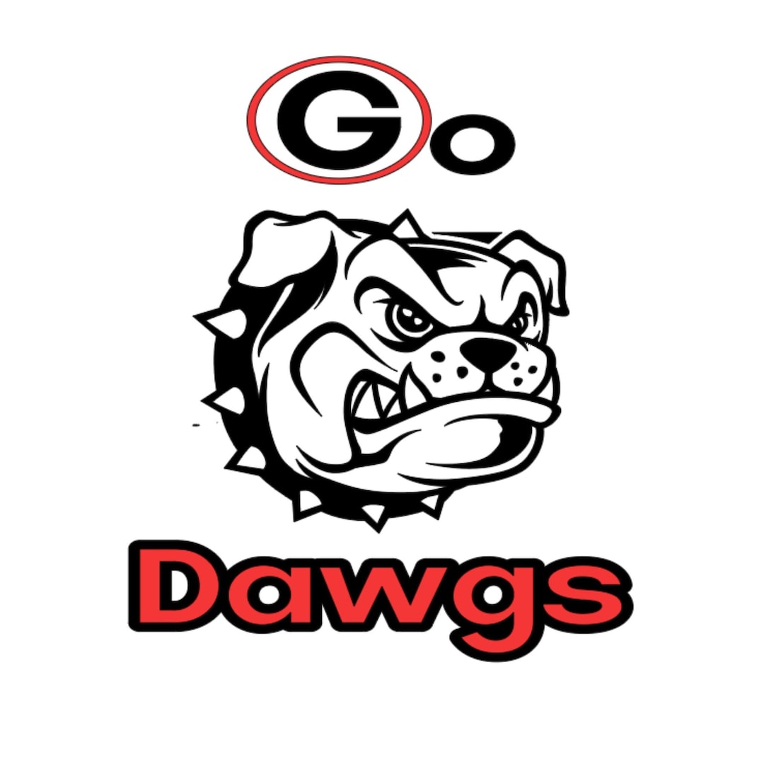 Georgia Bulldog Go Dawgs Football 2 Versions PNG JPG Shirt Cup - Etsy