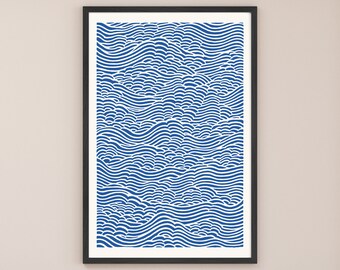 Woodblock Wave Print, Printable Poster, Digital Download, High ...