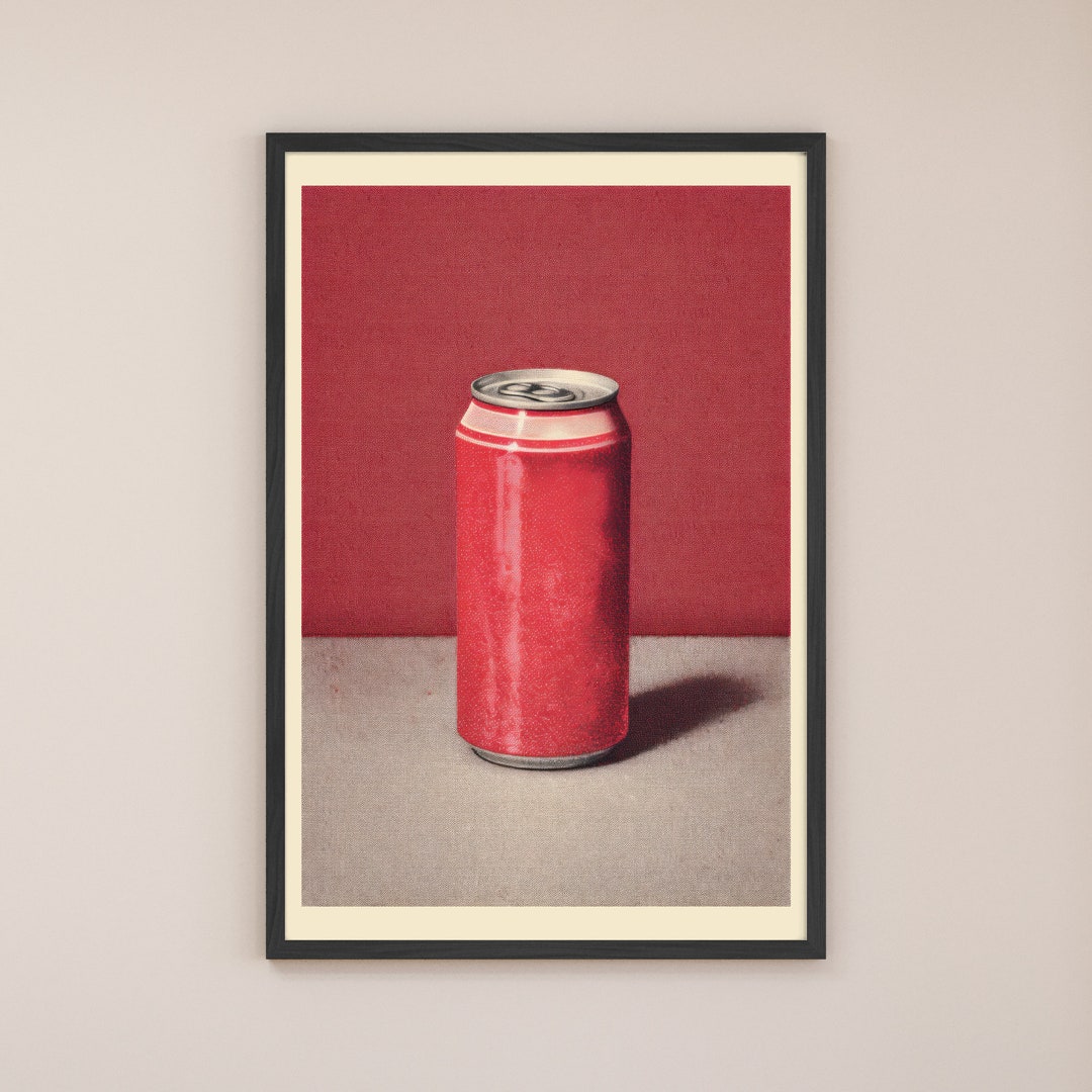 Red Soda Can Print Printable Poster Digital Download High - Etsy
