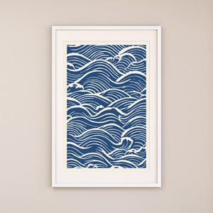 Woodblock Wave Print, Printable Poster, Digital Download, High ...