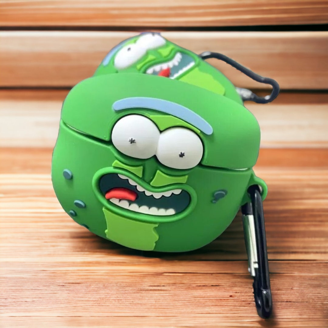 Pickle Rick AirPod Case Pro, Morty AirPod Casing Keychain, Cute Kawaii ...