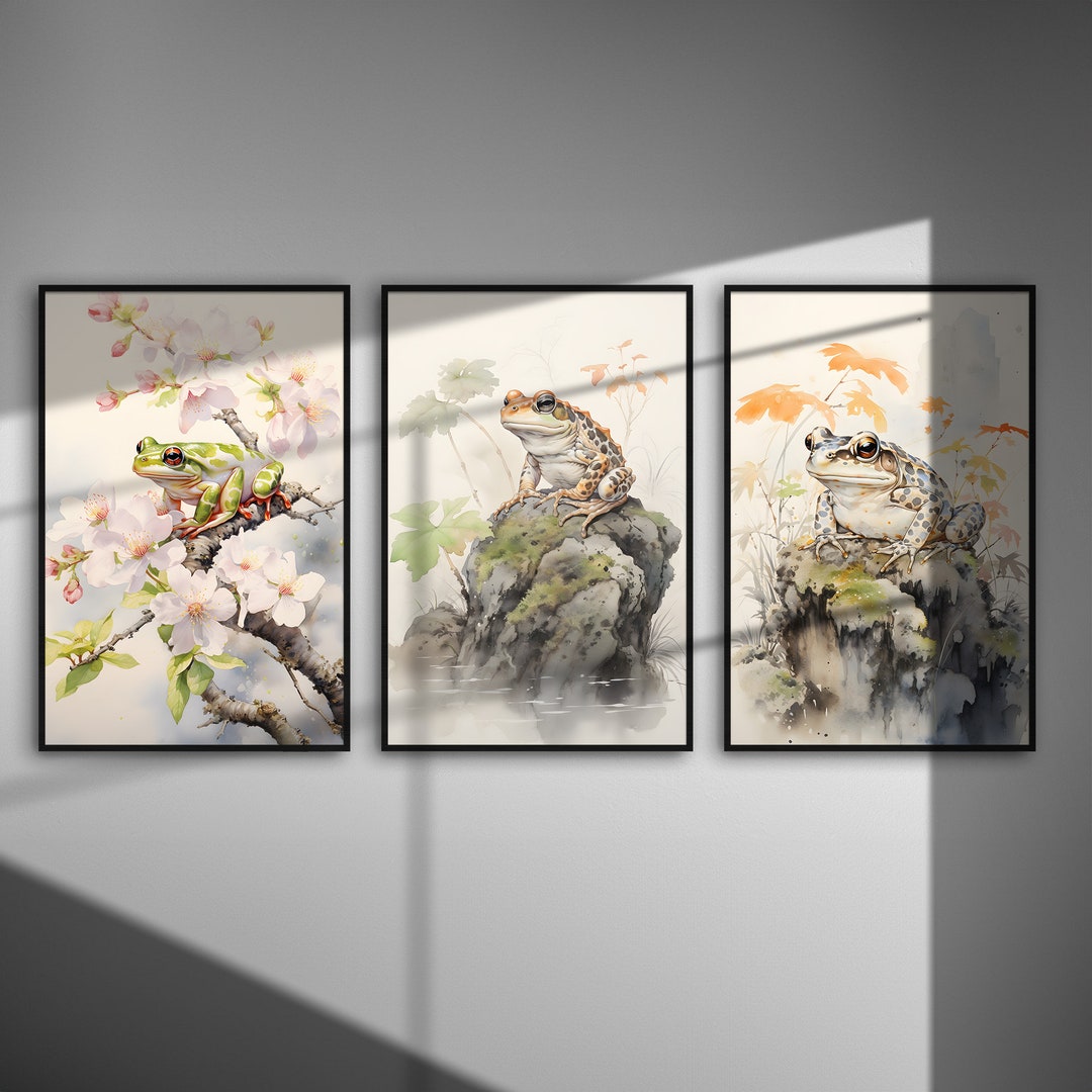 Set of 3 Japanese Frog Prints by Ito Shinsui and Matsumoto Hoji ...