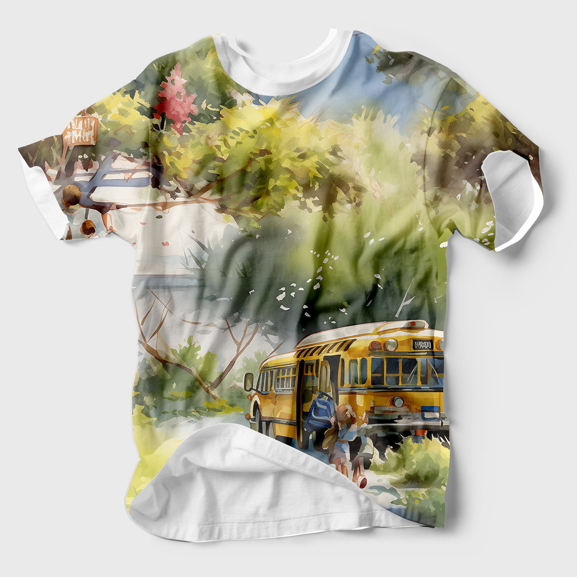 Back-to-school Bus-themed Seamless Patterns: Academic Motifs for ...