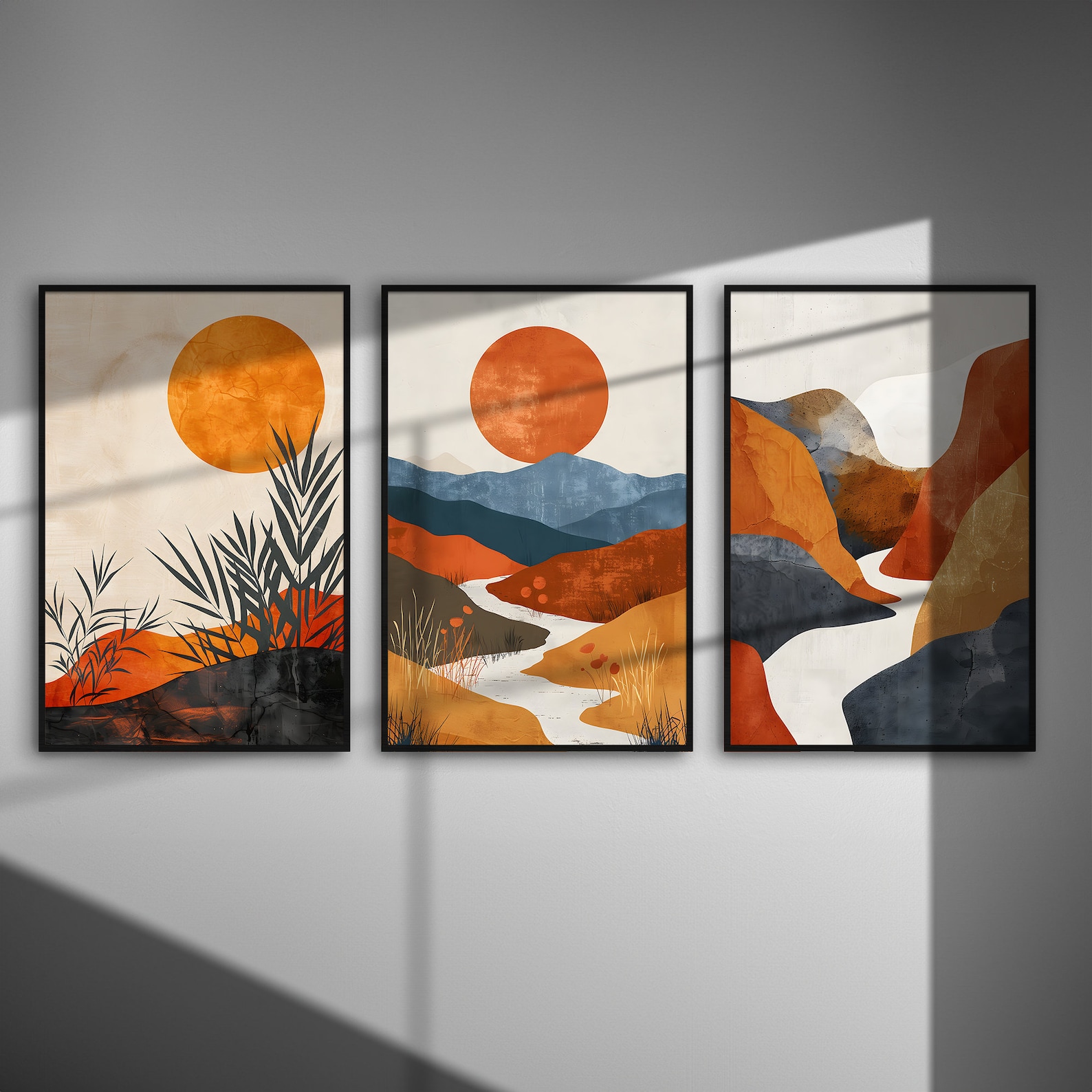 3 Set Minimalist Terracotta Wall Art Set, Terracotta Wall Decor ...