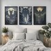 Cryptid Wall Art Set of 3 Dragon, Monster, Phoenix Dark Theme Flat ...
