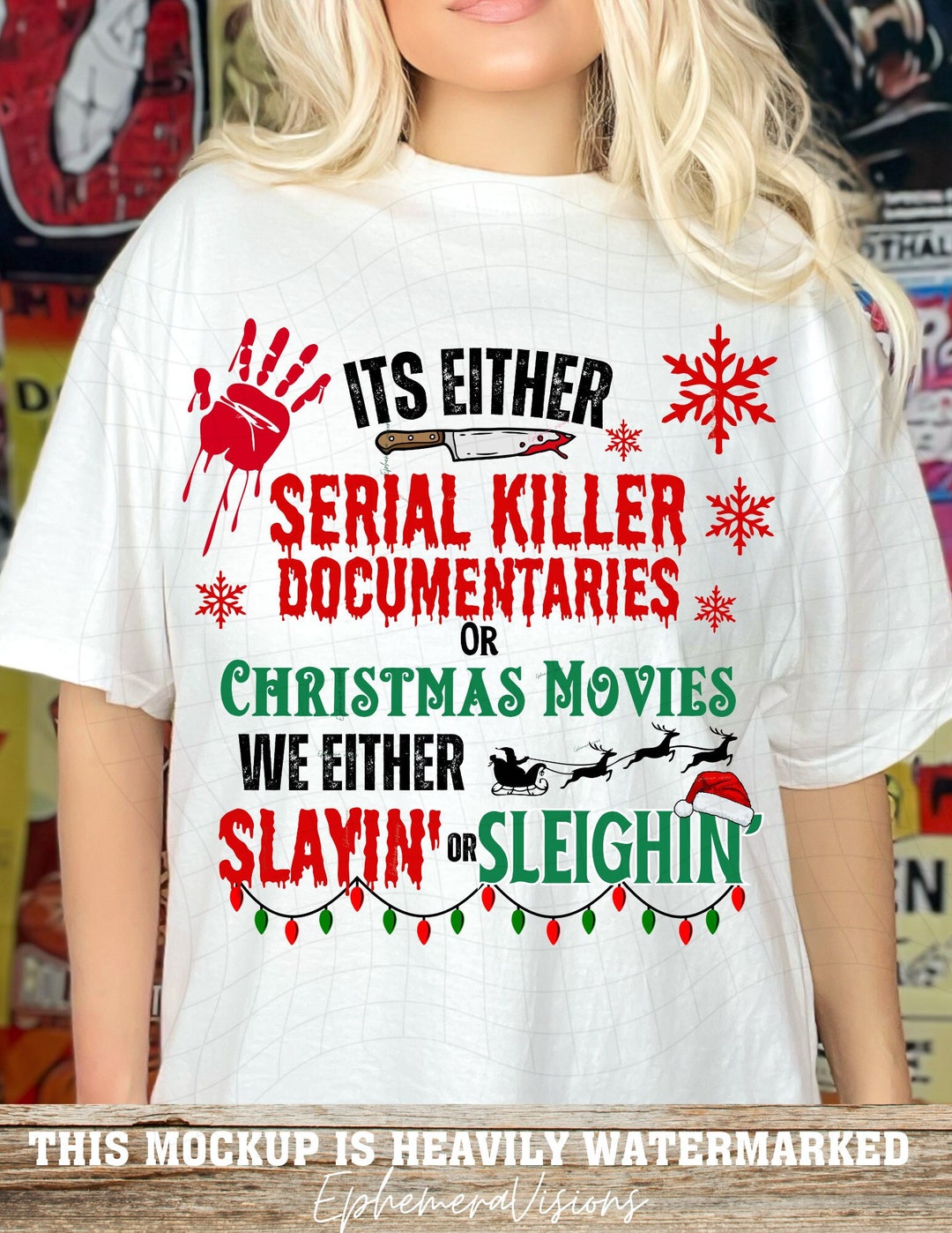 Crime Documanteries PNG, Horror Christmas, Funny Christmas Png, Slaying ...