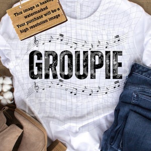 Music Groupie PNG Concert PNG, Music Notes, Fan Apparel - 2 PNG Files ...