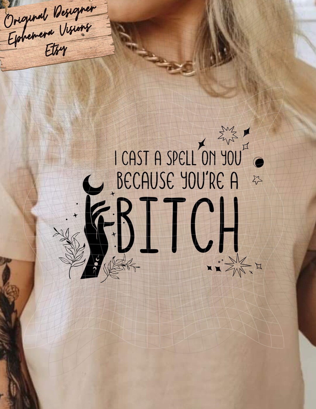 Halloween Shirt Png, I Cast a Spell on You, Witch Png , Funny, I Put a ...