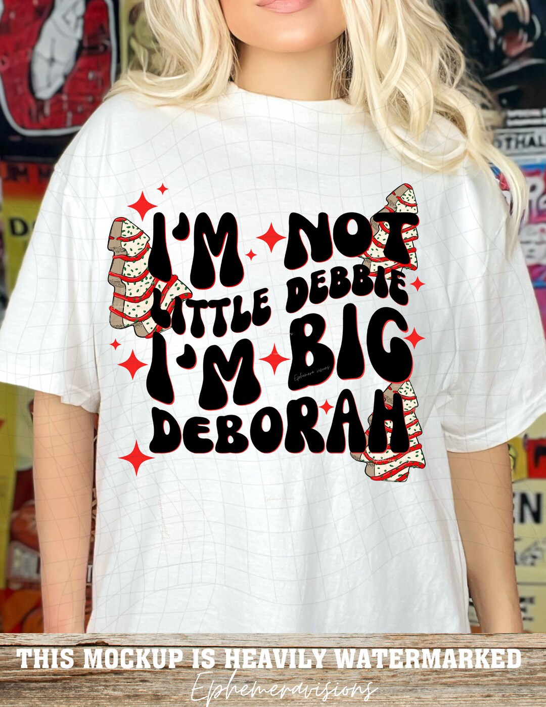 Big Deborah Christmas PNG, Little Debbie Png, Sublimation Design ...