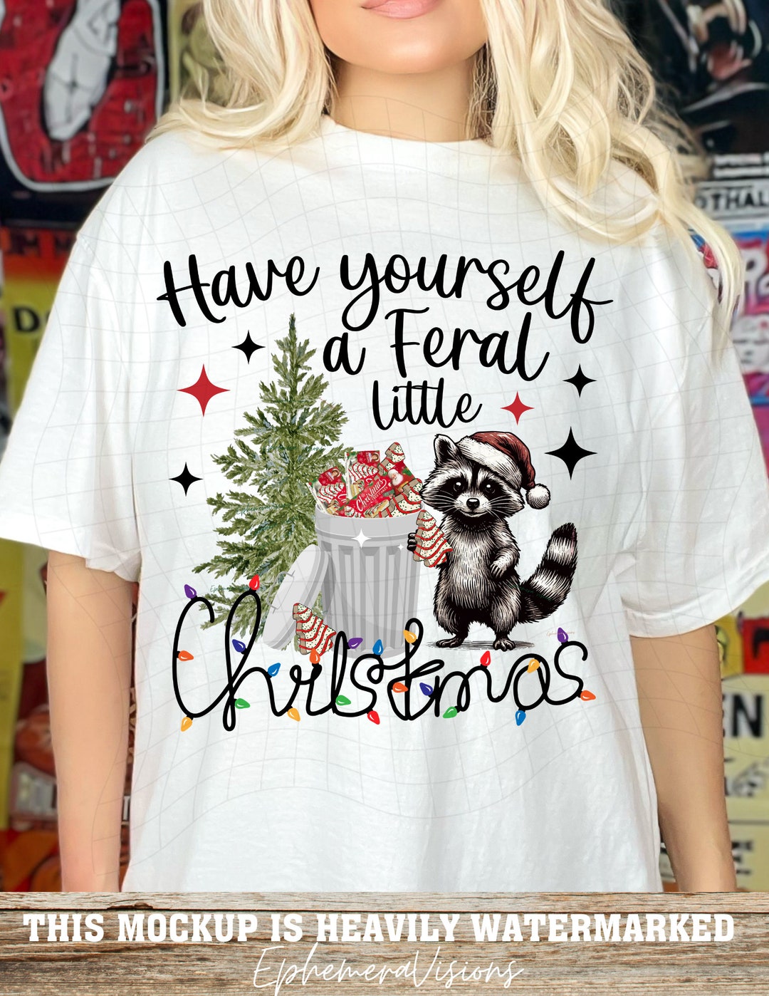 Christmas Raccoon Little Debbie Shirt - Trash Png Christmas Tree Cake ...
