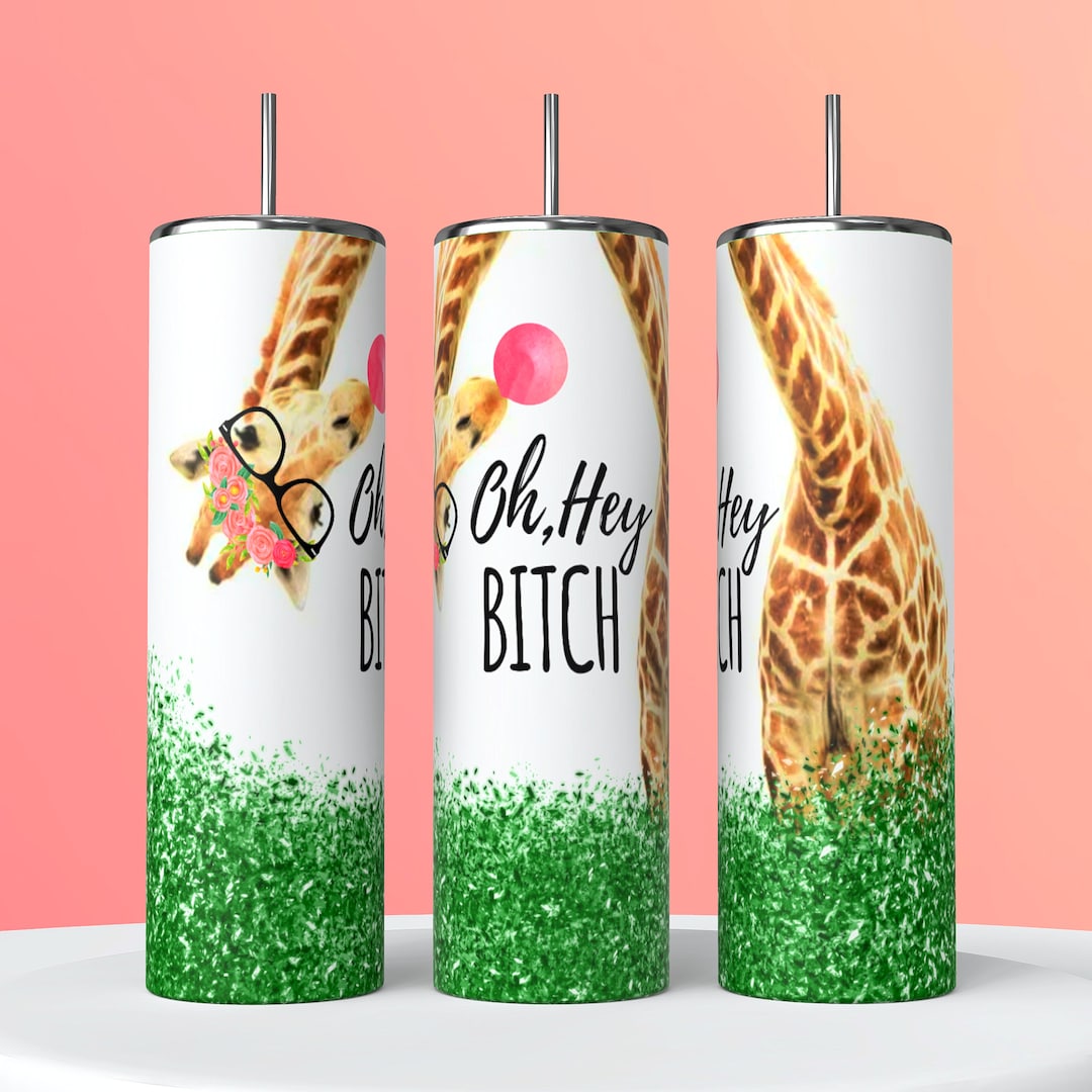 Oh Hey Giraffe 20oz Tumbler Wrap PNG for Sublimation, Animal Print ...