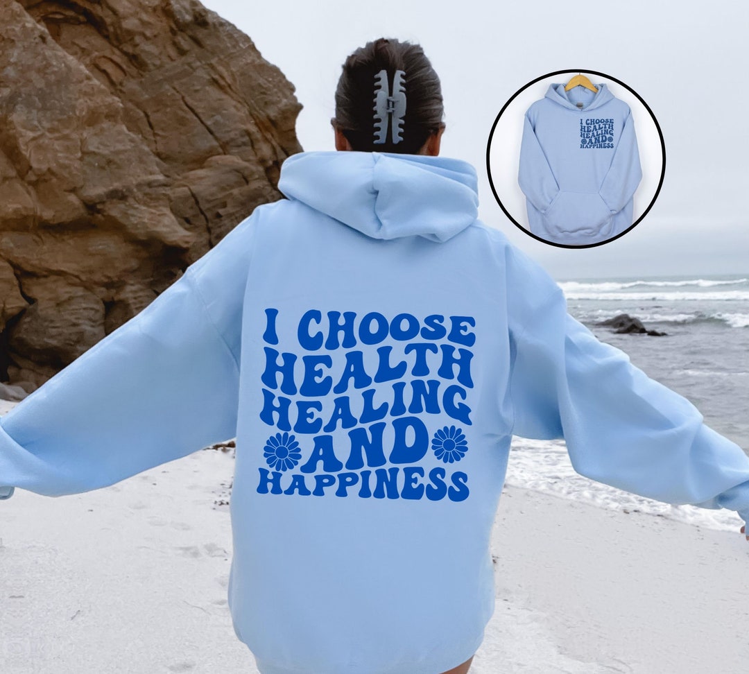 Mental Health Awareness Hoodie, Positive Happy Hoodie, Words on Back ...