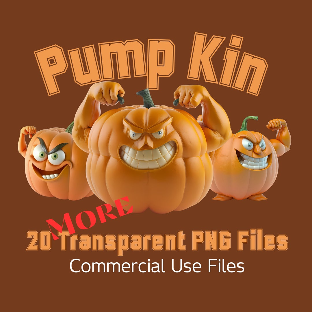Pump Kin PNG, Lifting Pumpkin PNG, Funny Halloween PNG, Commercial Use ...