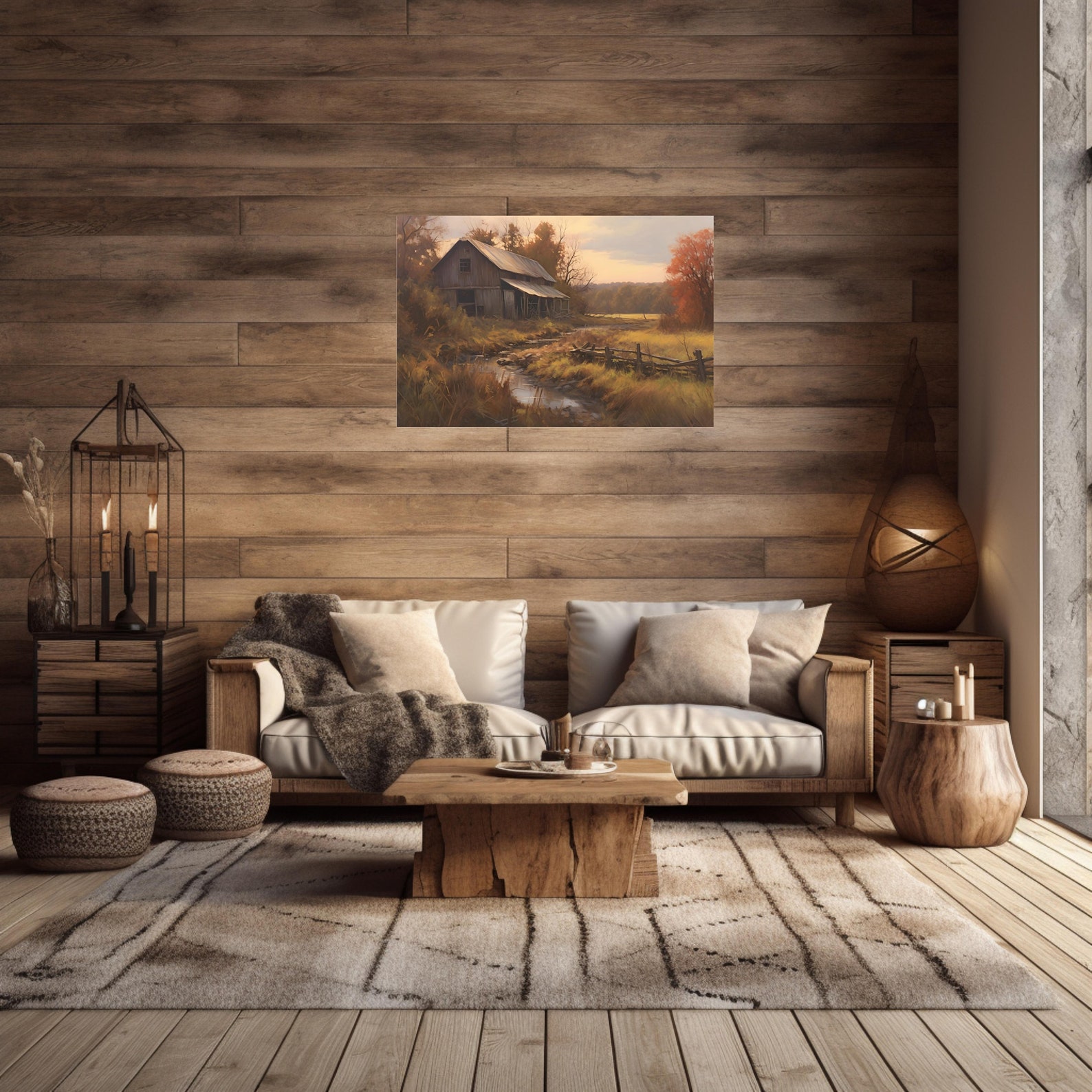 Rustic Barn Art, Fall Wall Décor, Country Barn Decor, Autumn Wall Art ...
