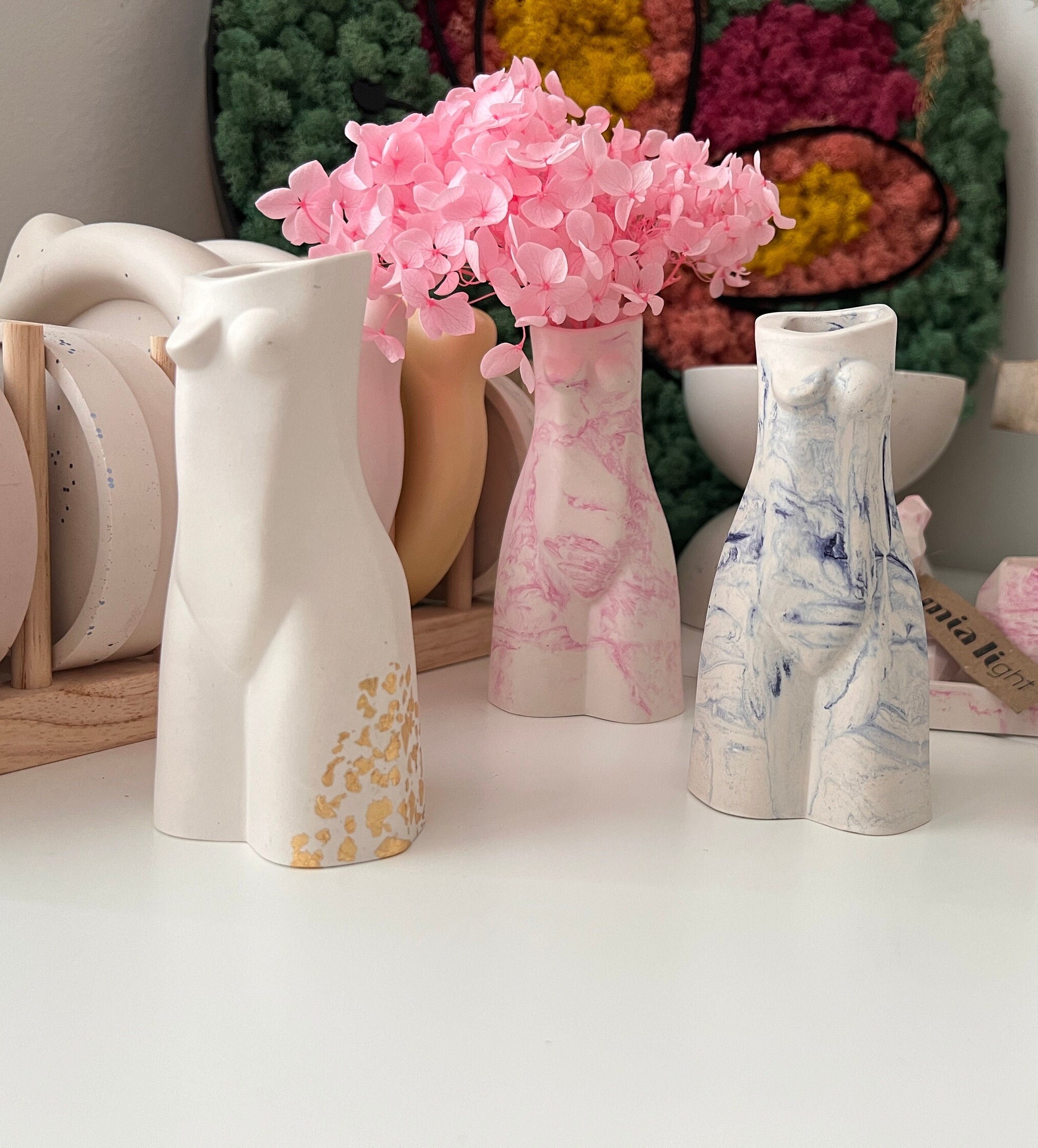 Abstract Female Body Vase for Dry Dried Flowers, Nordic Minimalist ...