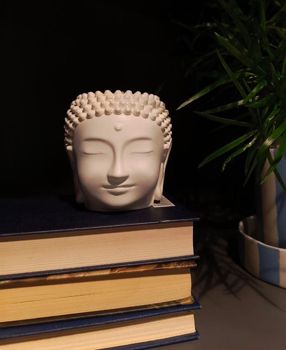 Buddha Head Soy Wax Scented Candle in Jar, Meditation Gift, Zen Home ...