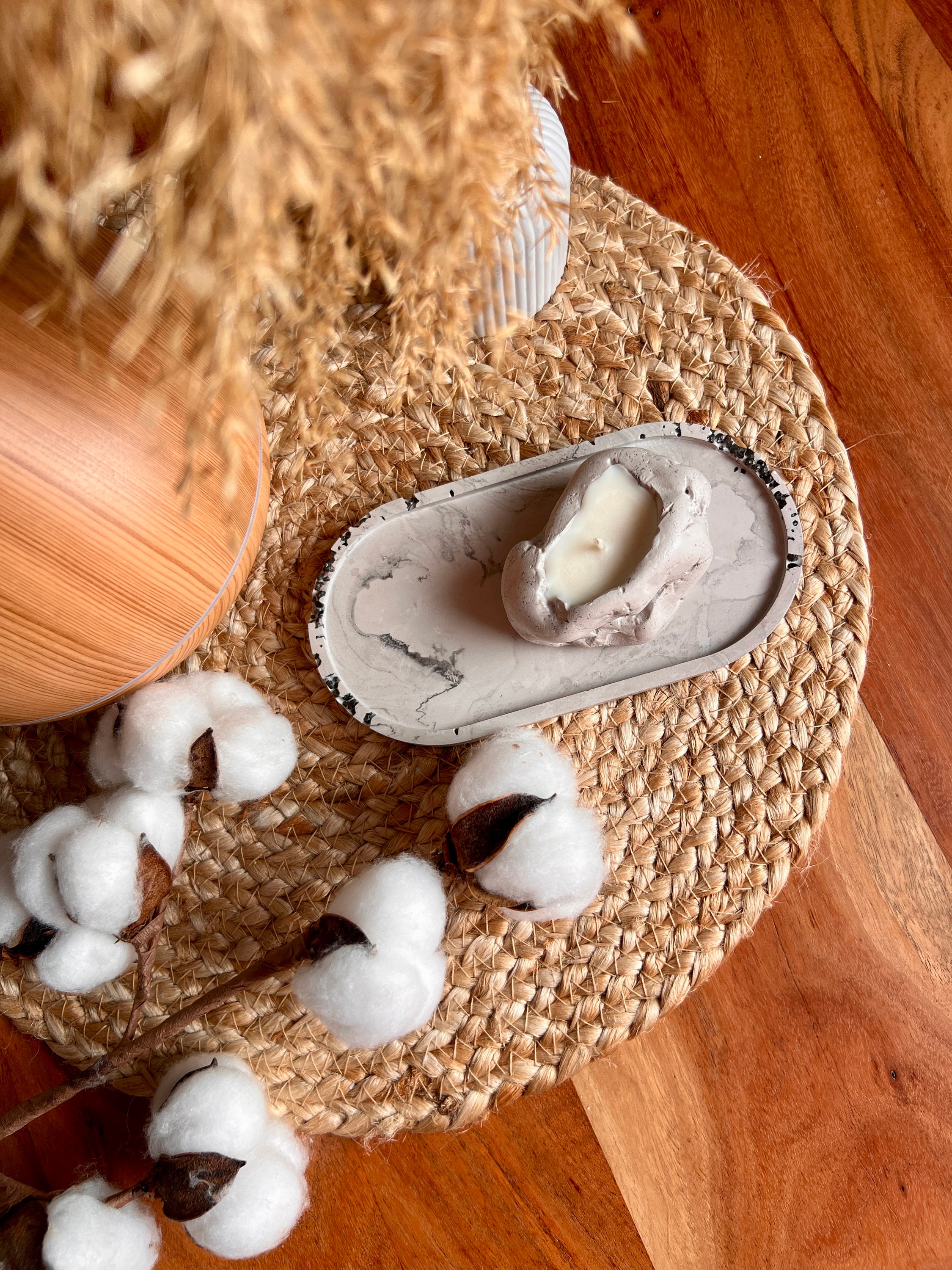 Stone Rock Shape Scented Natural Soy Aroma Candle, Gypsym Pebble in ...