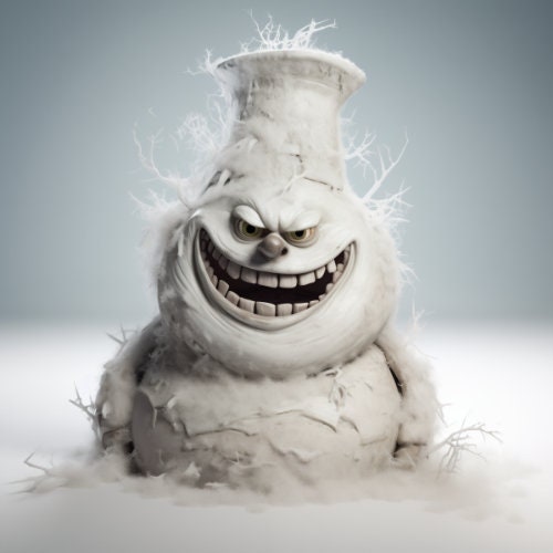 Angry Snowman Clipart, 5 High Quality PNG, Digital Download, Card ...