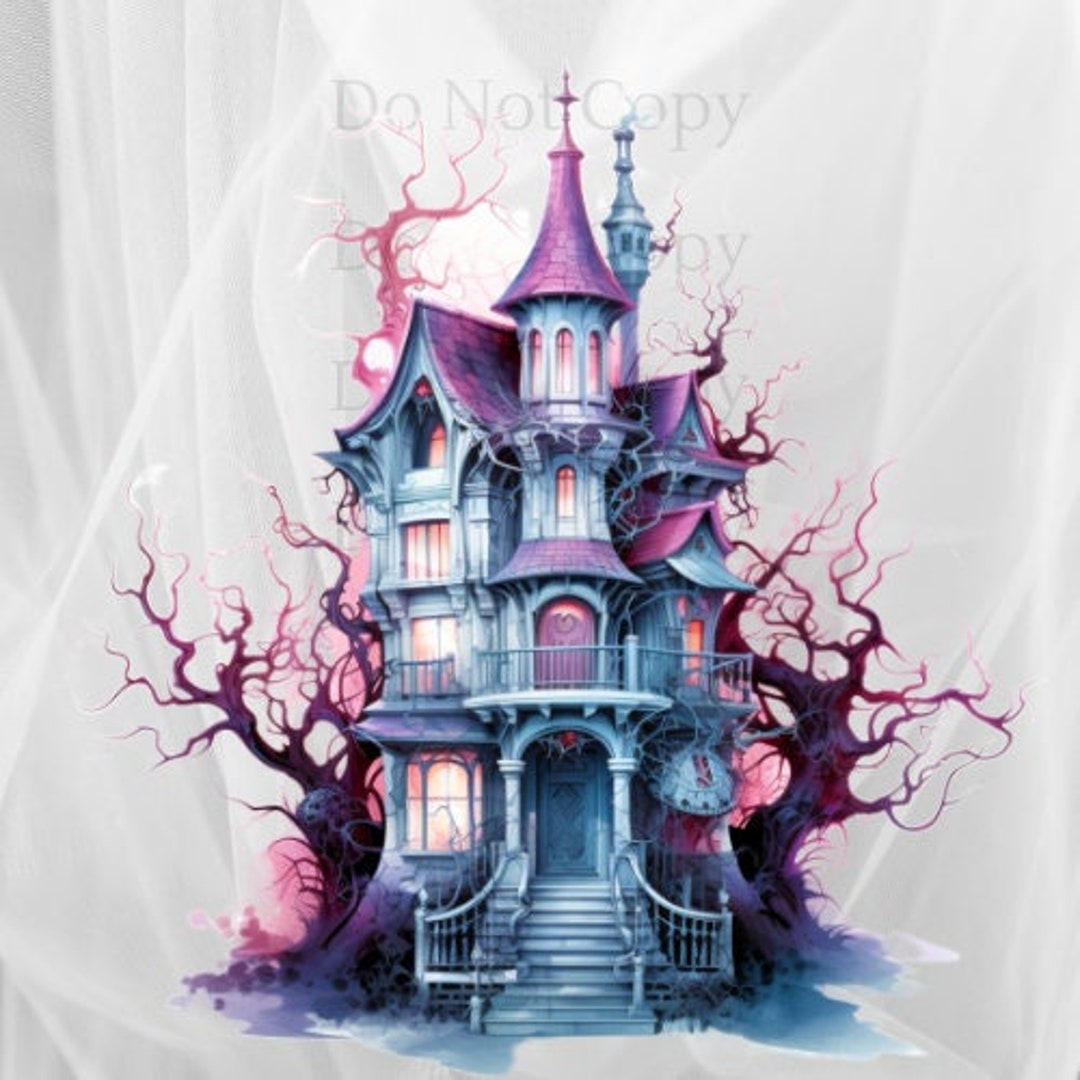 Halloween Haunted House Clipart PNG Set, 16 Halloween Clip Art ...