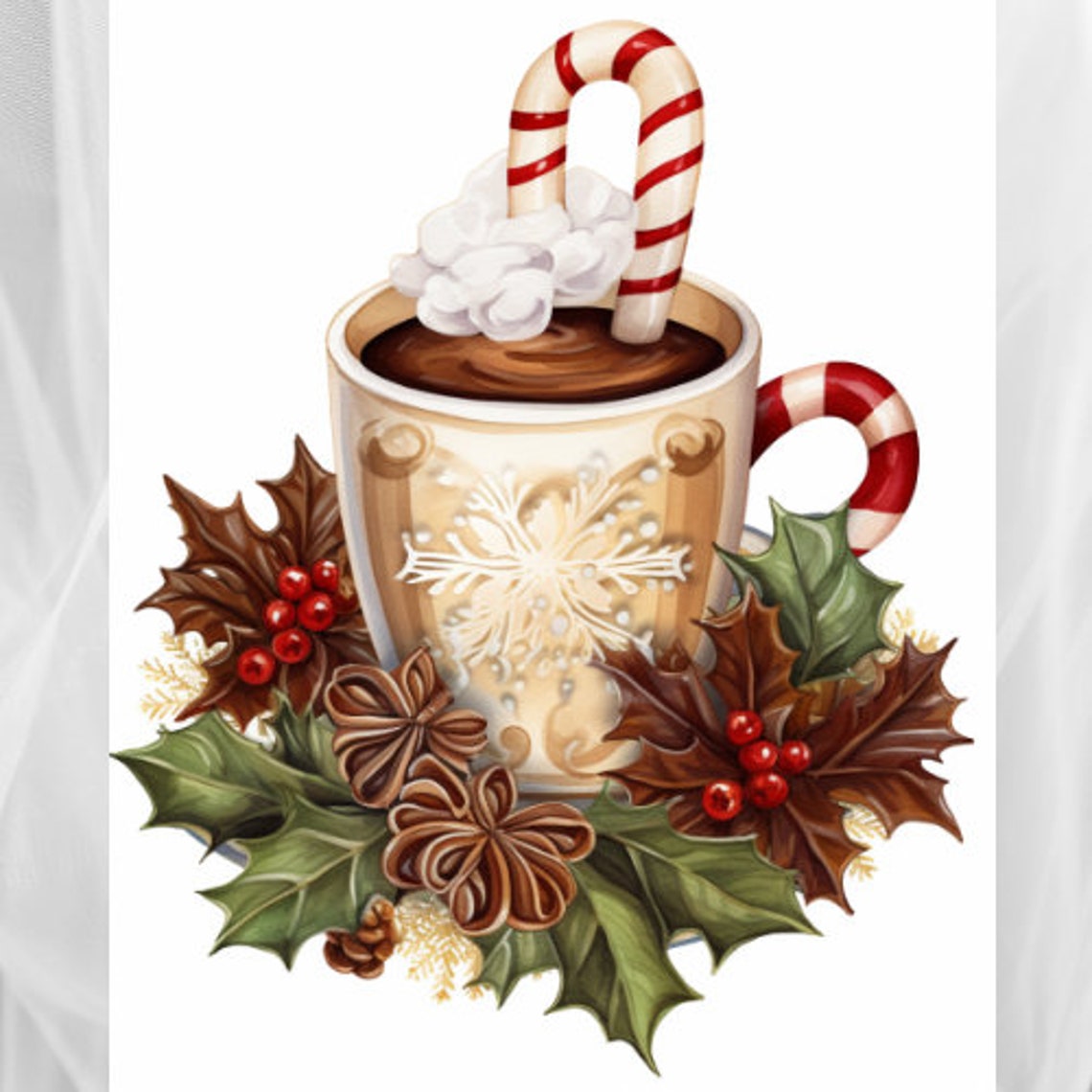 Hot Chocolate Clipart, 9 High Quality PNG, Digital Download, Card ...