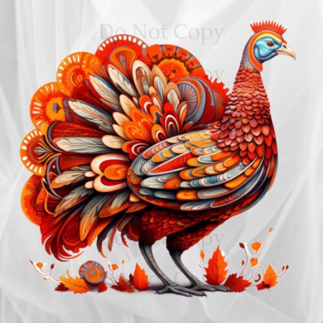 Thanksgiving Turkey Clipart: Bold Fall PNG Images (digital Download) - Etsy