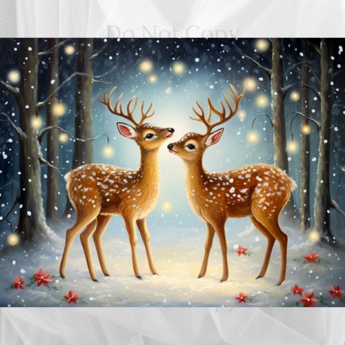 Reindeer Clipart, 11 High Quality PNG, Digital Download, Reindeer ...