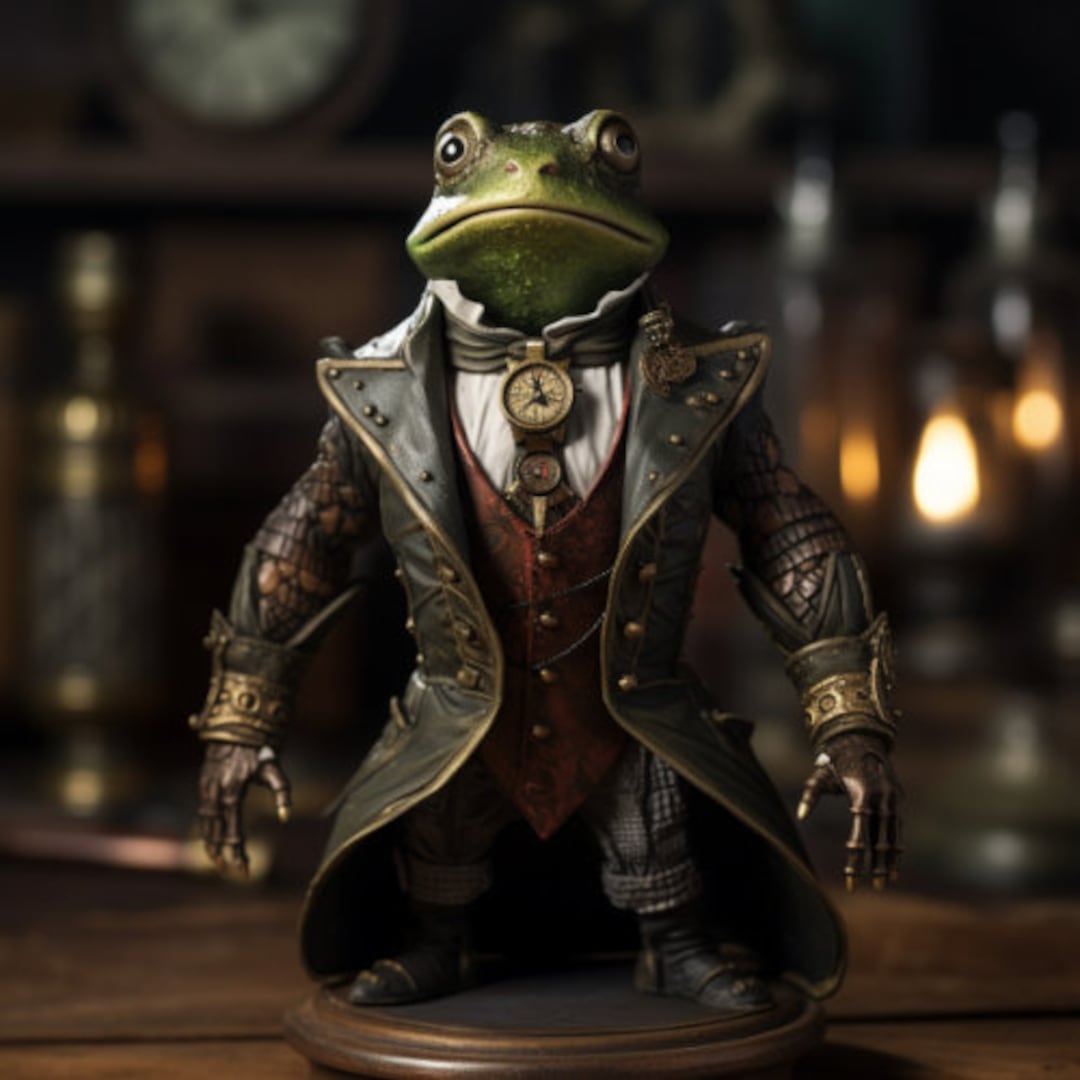 Steampunk Frog Clipart, 4 High Quality PNG, Digital Download, Card ...