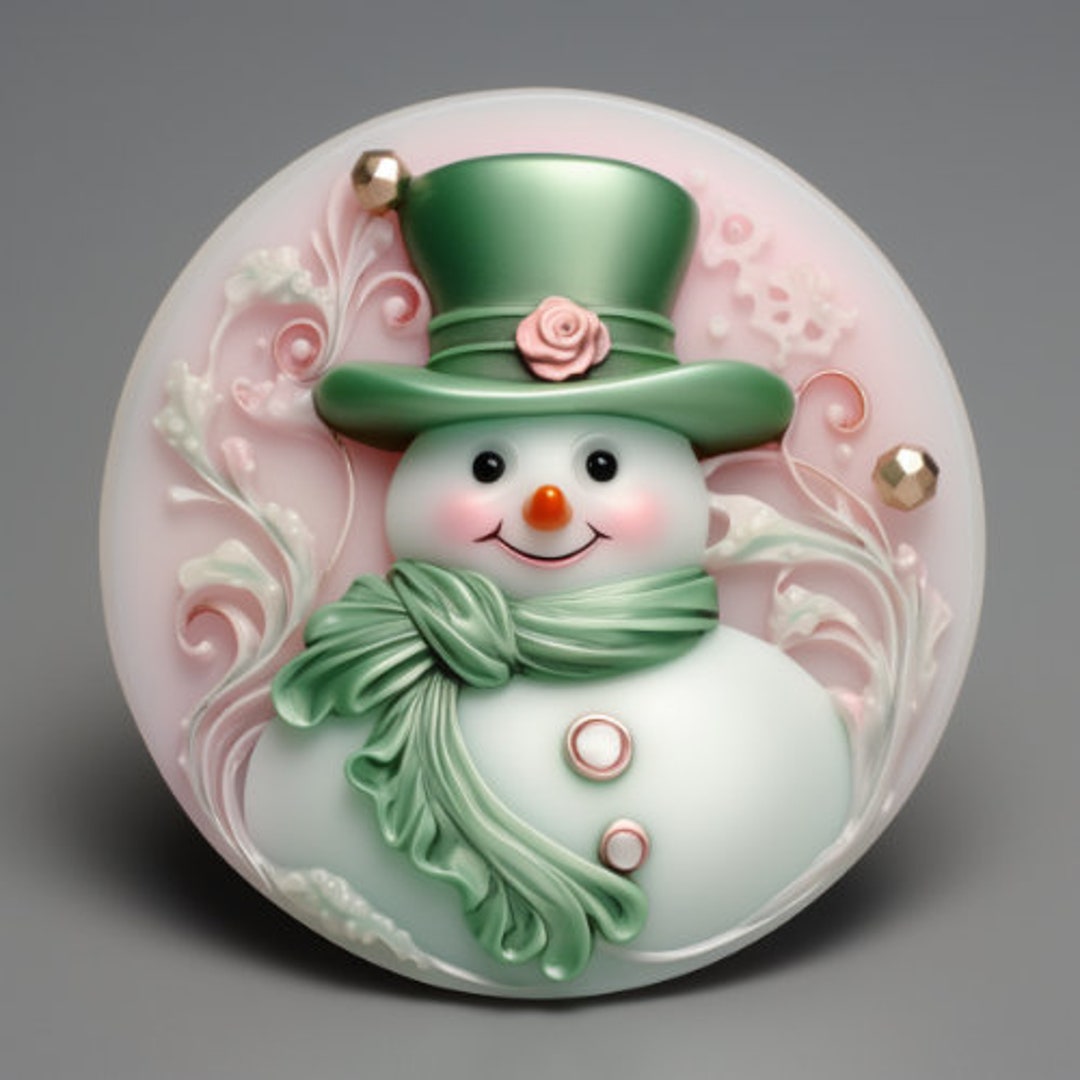 Green Snowman Clipart, 13 High Quality PNG, Digital Download, Card ...