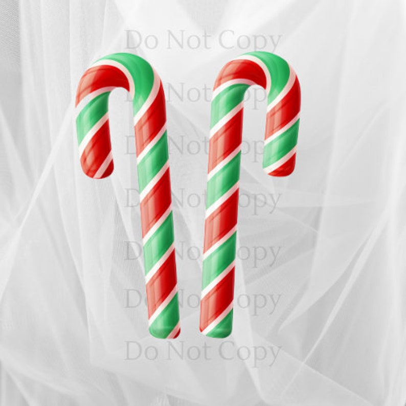 Candy Cane Clipart, Red and Green Candy Cane, 5 PNG Christmas, Red and ...