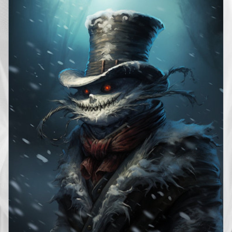 Scary Snowman Clipart: Steampunk Victorian Haunted PNG (digital ...
