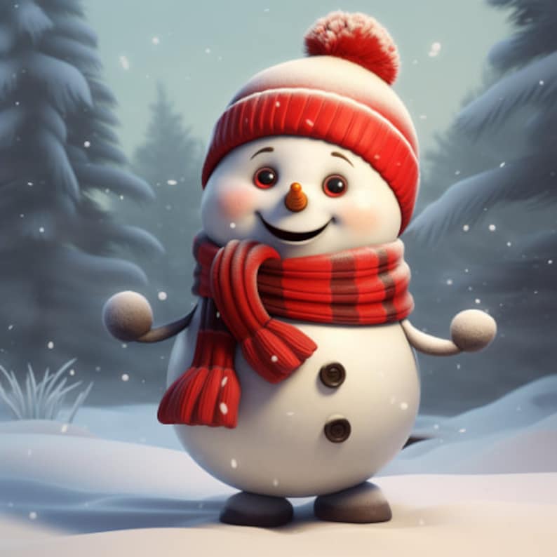 Young Snowman Clipart, 12 High Quality PNG, Digital Download, Card ...