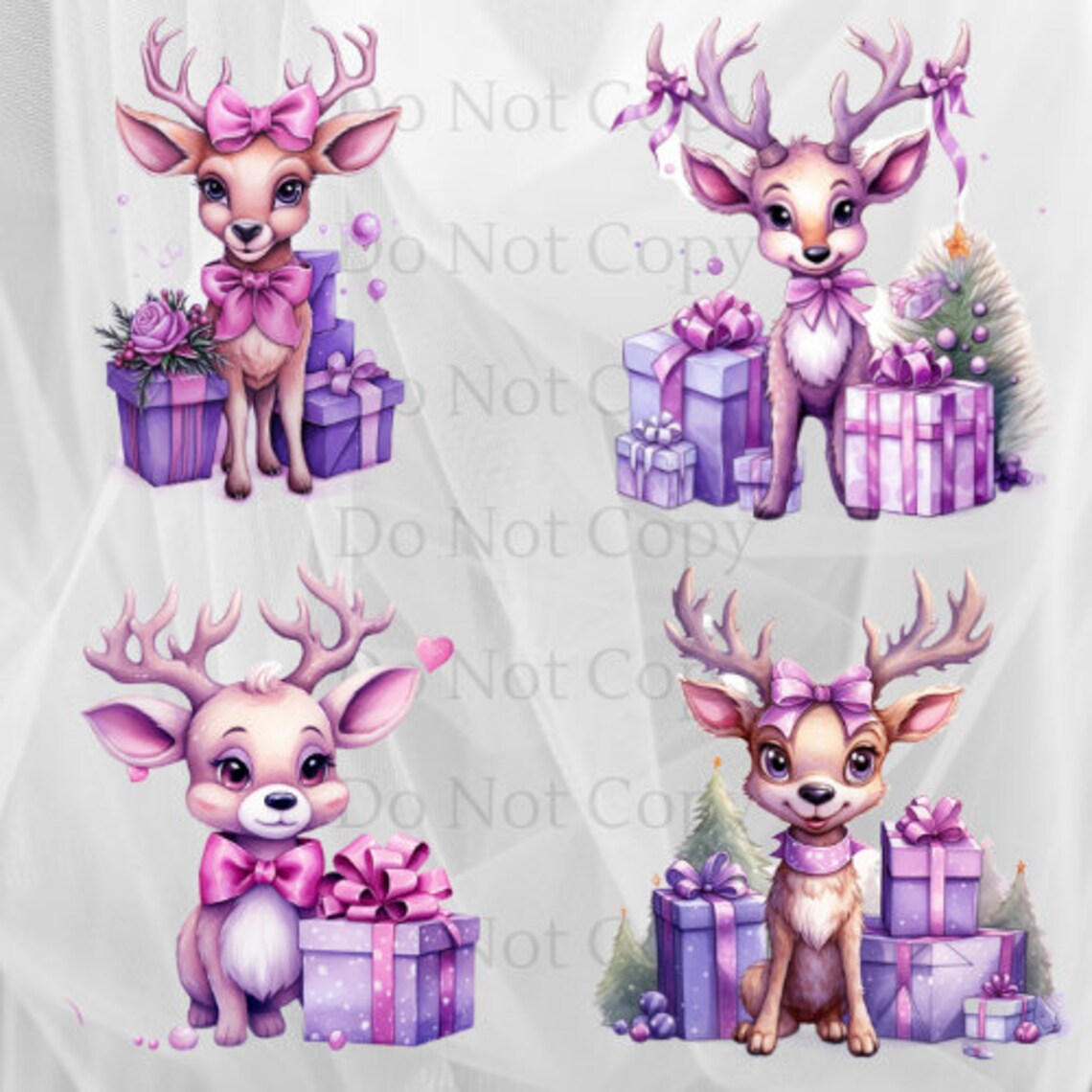 Reindeer Clipart, 8 High Quality PNG, Digital Download, Baby Reindeer ...