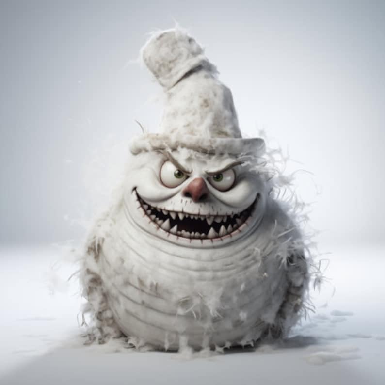 Angry Snowman Clipart, 5 High Quality PNG, Digital Download, Card ...