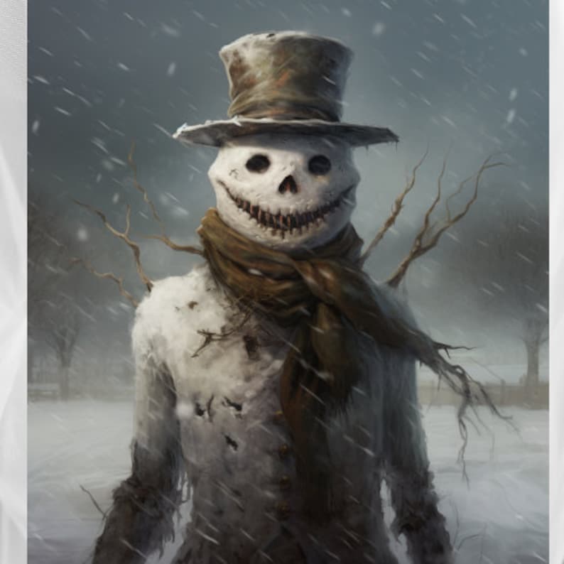 Scary Snowman Clipart, 13 Abominable Snowman, Victorian Snowman ...