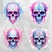 Halloween Skull Clipart PNG Set, 16 Halloween Clipart, Commercial Use ...