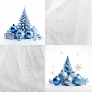 Blue Christmas Clipart, 8 High Quality PNG, Digital Download, Card ...
