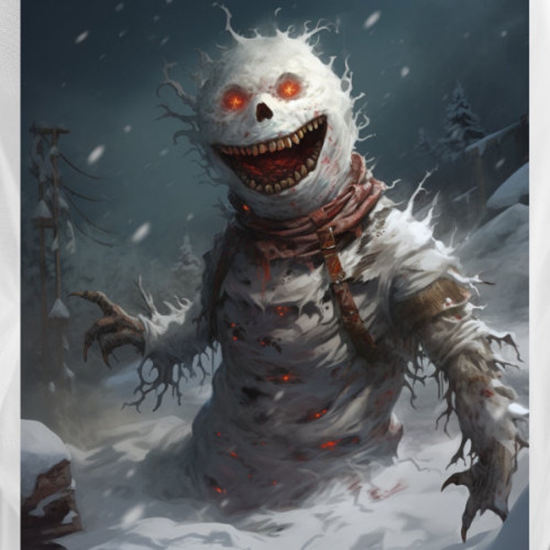 Scary Snowman Clipart, 13 Abominable Snowman, Victorian Snowman, Steampunk Snowman, Spooky Dark ...