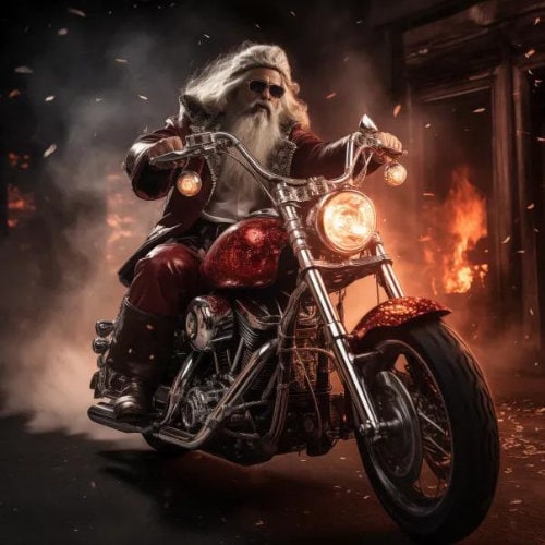Biker Santa Clipart, 8 High Quality PNG, Digital Download, Card Making ...