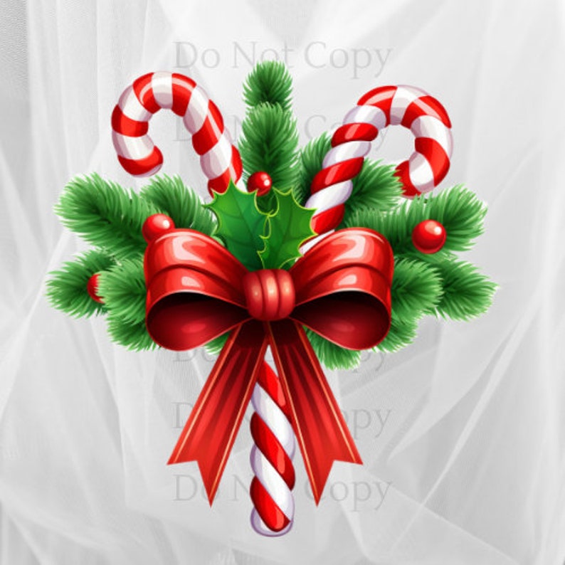 Candy Cane Clipart, Red and Green Candy Cane, 5 PNG Christmas, Red and ...