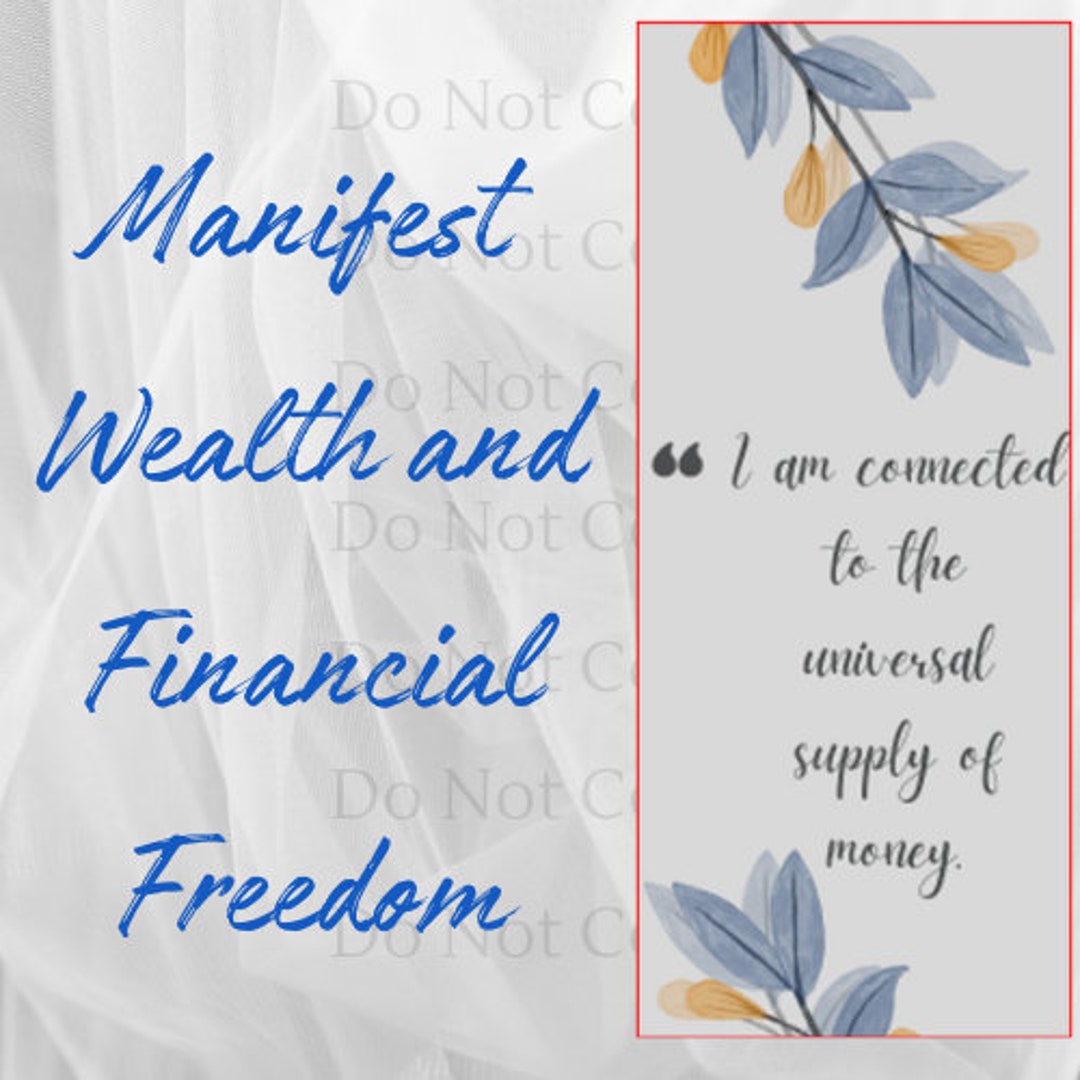Manifesting Wealth Affirmation Bookmarks, 48 Financial Affirmations ...