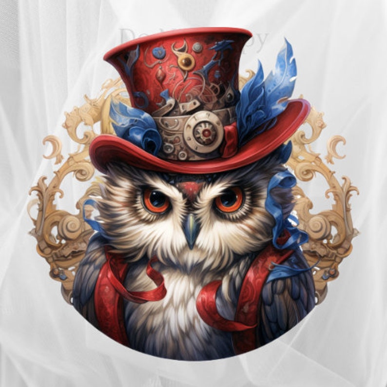 Patriotic Owl Clipart, 4 High Quality PNG, Digital Download, Card ...