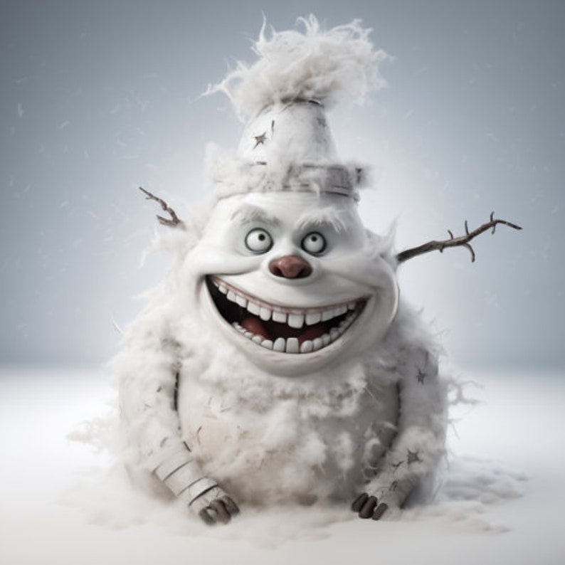 Angry Snowman Clipart, 5 High Quality PNG, Digital Download, Card ...