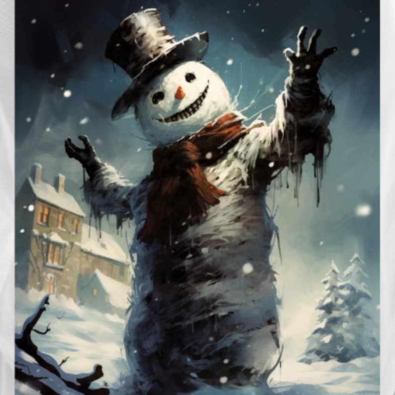 Scary Snowman Clipart, 13 Abominable Snowman, Victorian Snowman ...